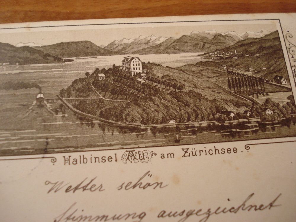 Halbinsel Au am Zürichsee, 1898, o Au Wädensweil (Gebraucht) in Niederwil AG für CHF 2.9 – mit ...