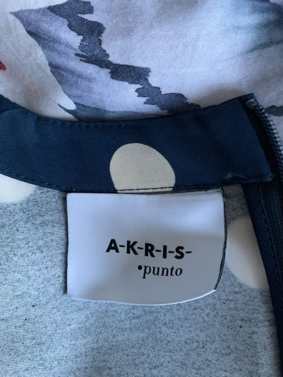 AKRIS: Neues bunt gepunktetes blaues Kleid, 38 (Neu (gemäss ...