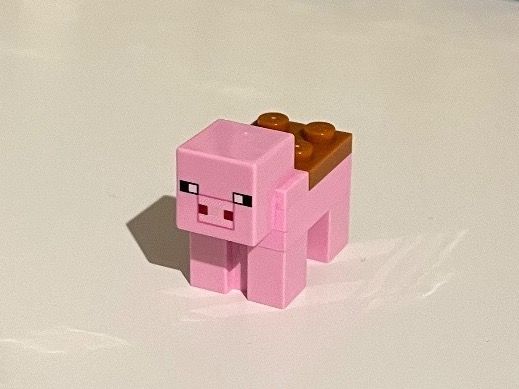 Lego Minecraft - Pig, Saddle - Brick Built - minepig04 | Kaufen auf Ricardo