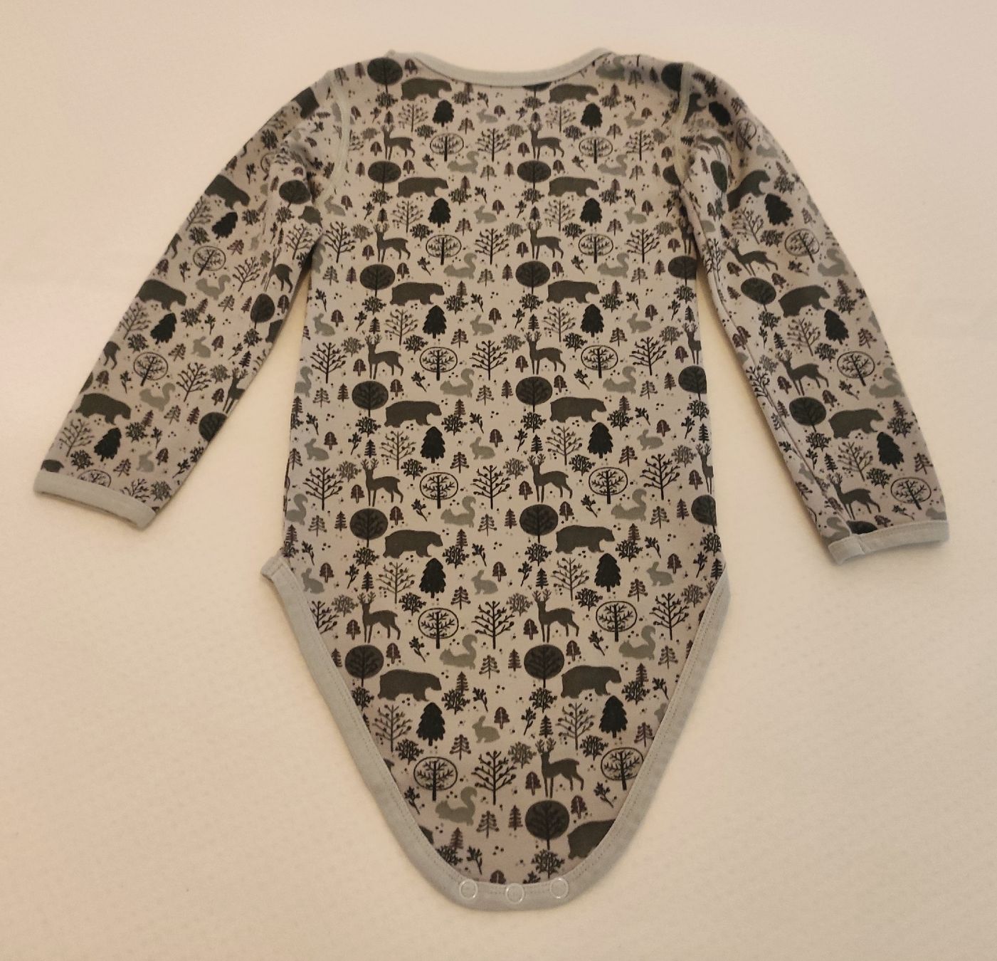 Hust & Claire Body, Gr. 92, Grau/Grün, Wolle Bambus (Gebraucht) in ...