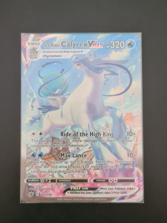 Ice Rider Calyrex VMAX alt art 203/198 ENG Boosterfrisch (Gebraucht) in ...