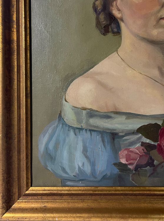 30er.Jahre Potrait Gemälde von einer Dame E.Martinoli (Gebraucht) in ...