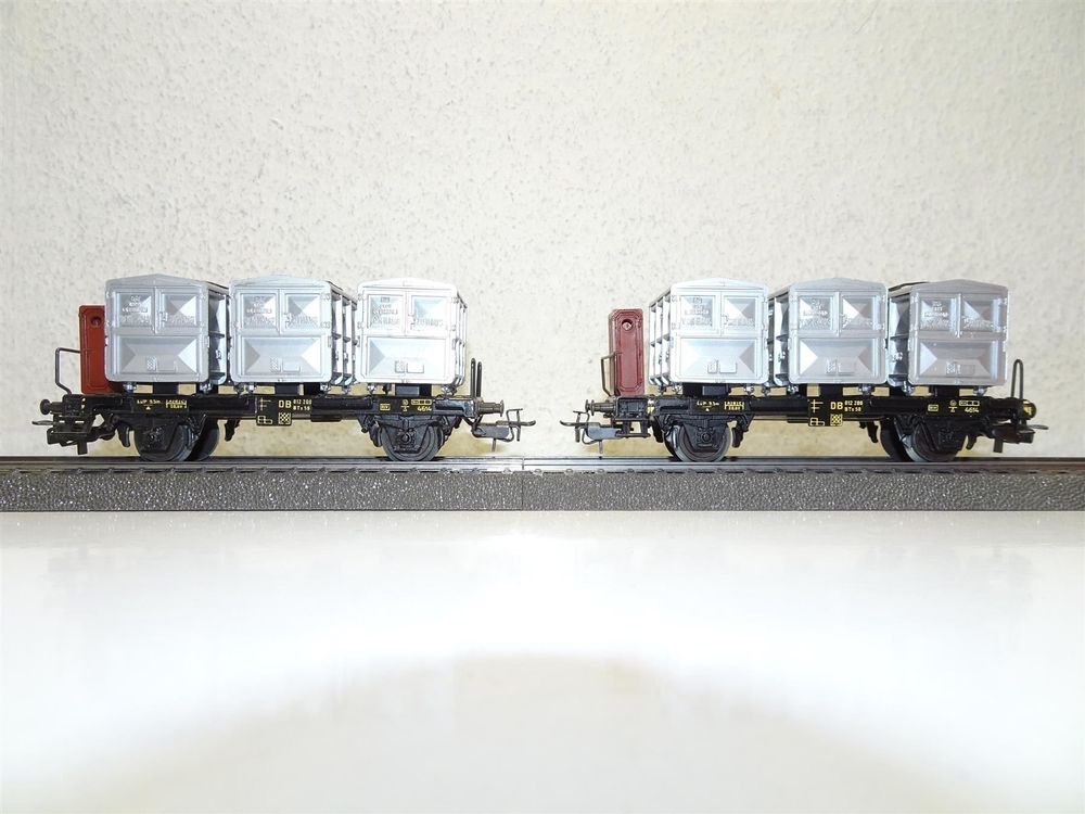 4 Märklin Güterwagen Behälter HO 4614 | Acheter sur Ricardo