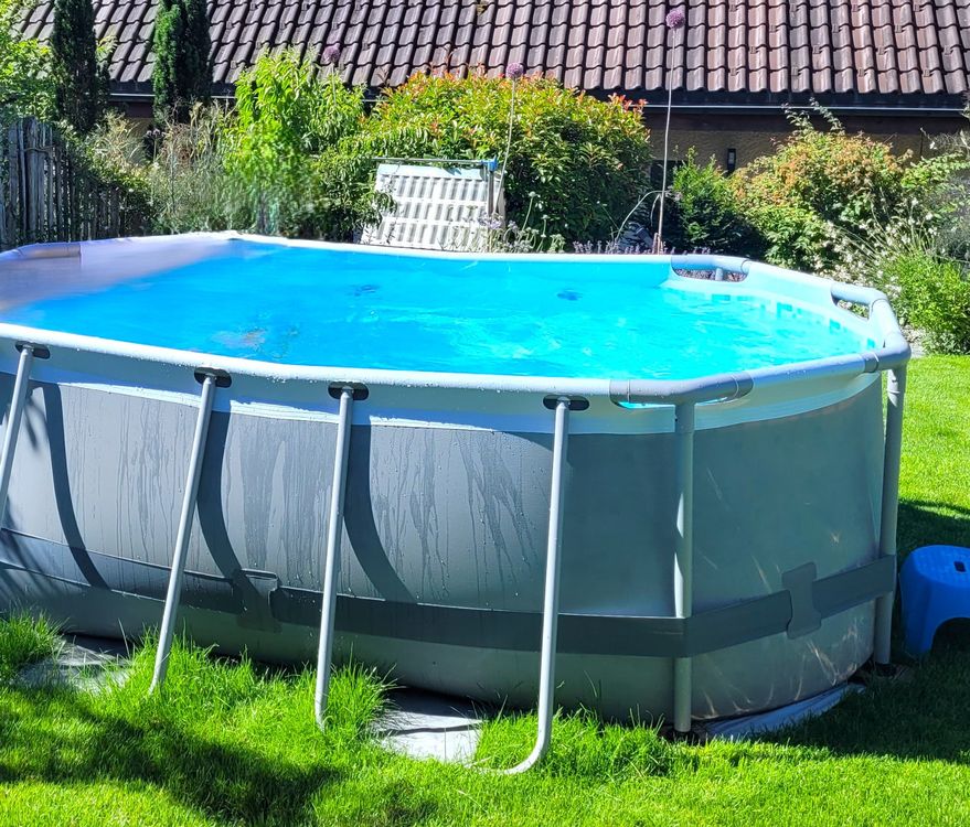 BESTWAY Aufstell Pool oval mit Stahlgestell 3x2m 84cm hoch (Gebraucht ...