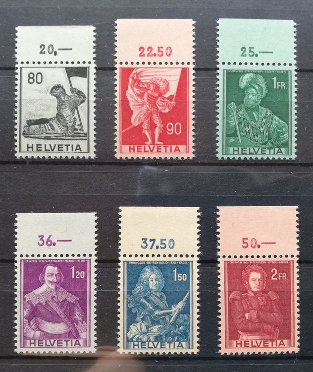 Schweiz Historische Bilder (Teil-Serie) 1941, postfrisch (Neu (gemäss Beschreibung)) in Gümligen ...