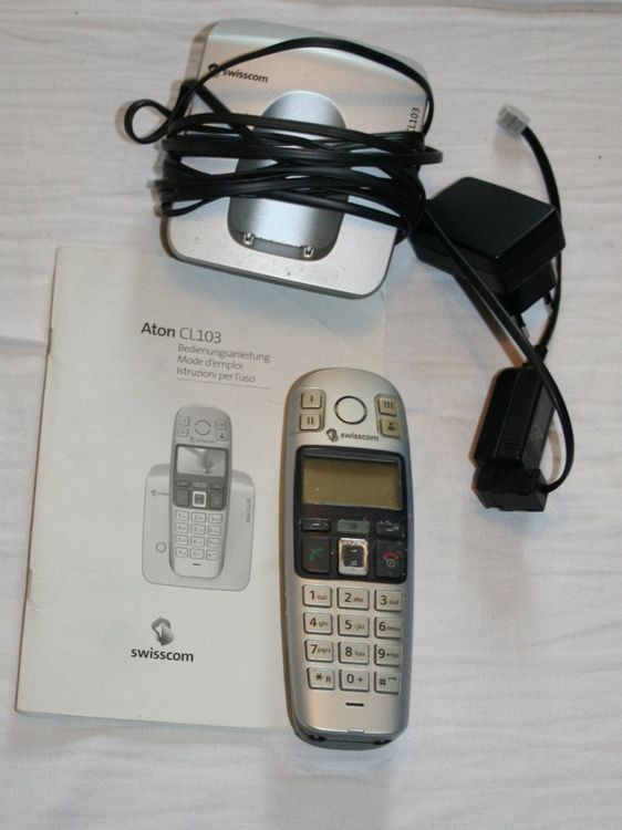 Aton CL103 schnurlos Telephone-FUNKTIONIERT!!!- (Gebraucht) in Pfäffikon SZ für CHF 15 – mit ...