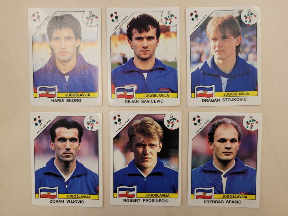 6 X Panini Sticker Jugoslawien WC 1990, Savicevic, etc. (Gebraucht) in ...