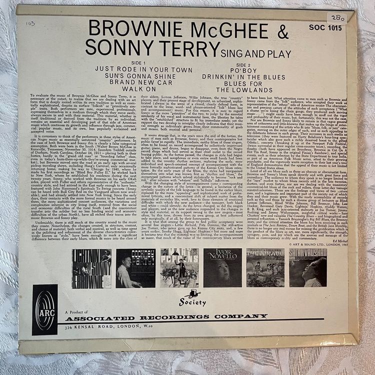 BROWNIE McGHEE & SONNY TERRY - BROWNIE & SONNY | Kaufen auf Ricardo