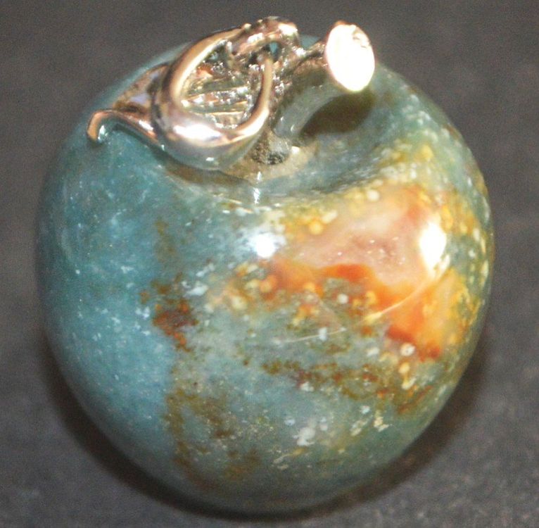 Anhänger F-718 – Apfel – Moos Achat – 2x2cm (Neu und originalverpackt ...