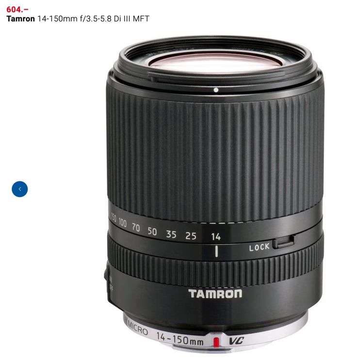 TAMRON 14-150 f/3.4-5.6 (MFT-Olympus-Format! | Kaufen auf Ricardo