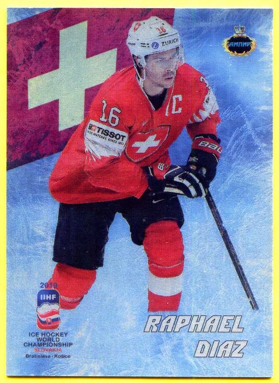IIHF WM 2019 Raphael Diaz #16 / SUI16 Player Card | Kaufen auf Ricardo