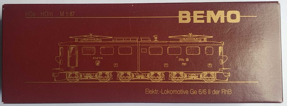 Bemo 1254 123 RhB Ge 6/6 II, "St. Moritz", rot, digital, LED | Kaufen auf Ricardo