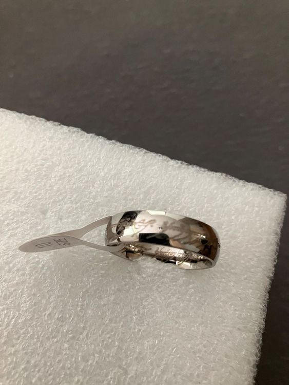 Silberfarbener Ring "Herr der Ringe", Schrift innen & aussen (Neu ...