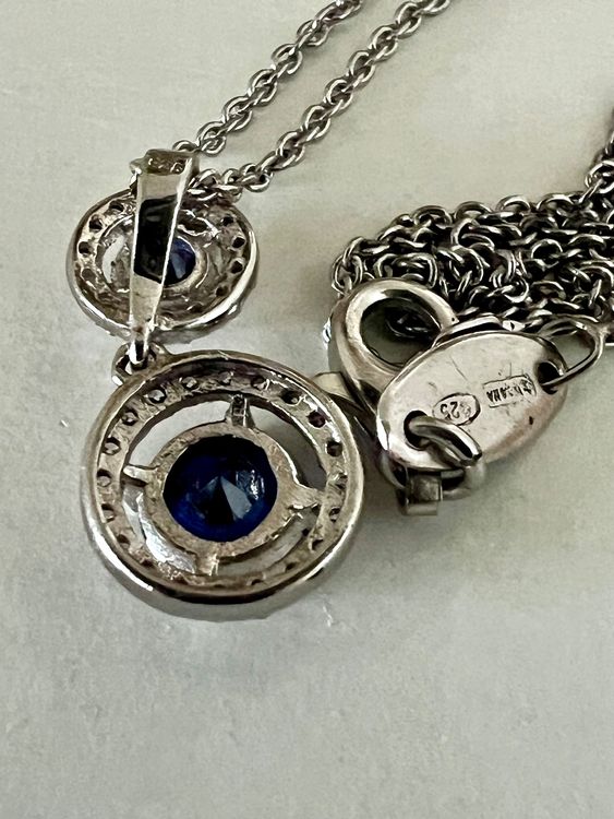 TERERO SILBER KETTE & SWAROVSKI - ITALIEN DESIGNERSCHMUCK (Gebraucht ...