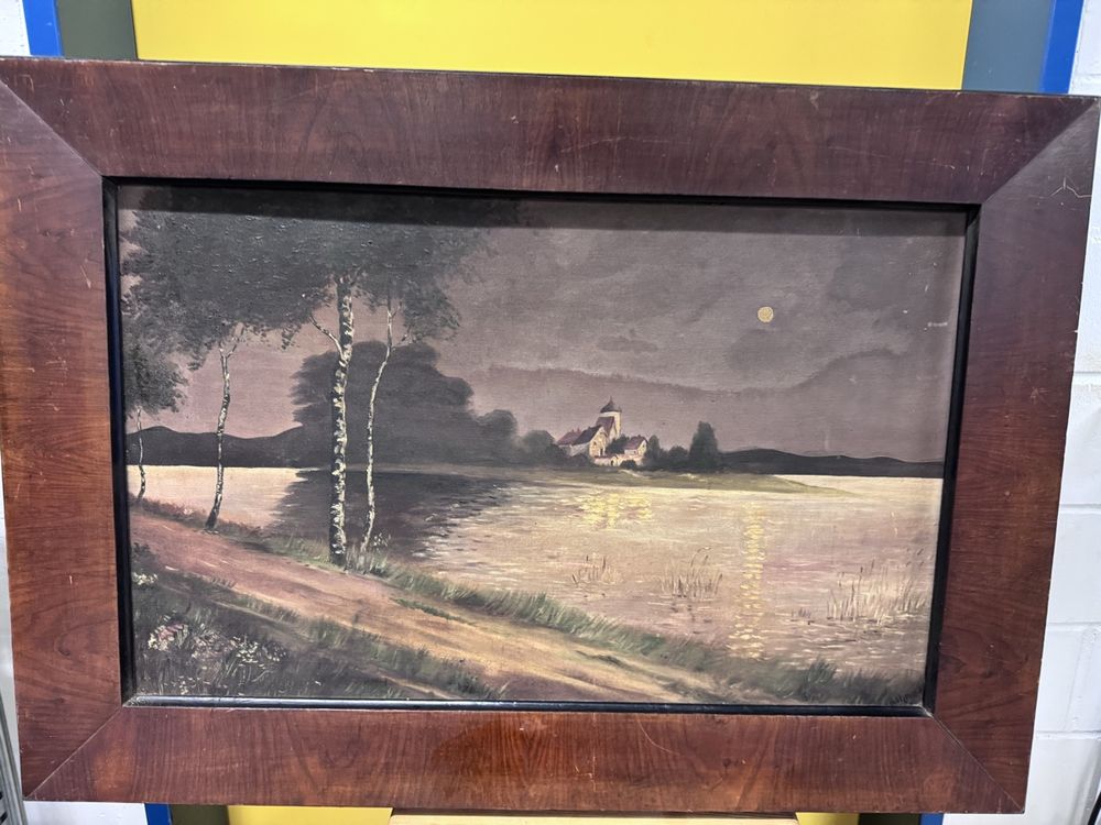 Ölgemälde Landschaft am See signiert datiert gerahmt (Gebraucht) in Strengelbach für CHF 5 – nur ...