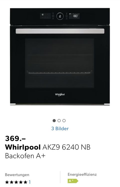 Whirlpool Backofen AKZ96240NB (Neu und originalverpackt) in Meiringen ...