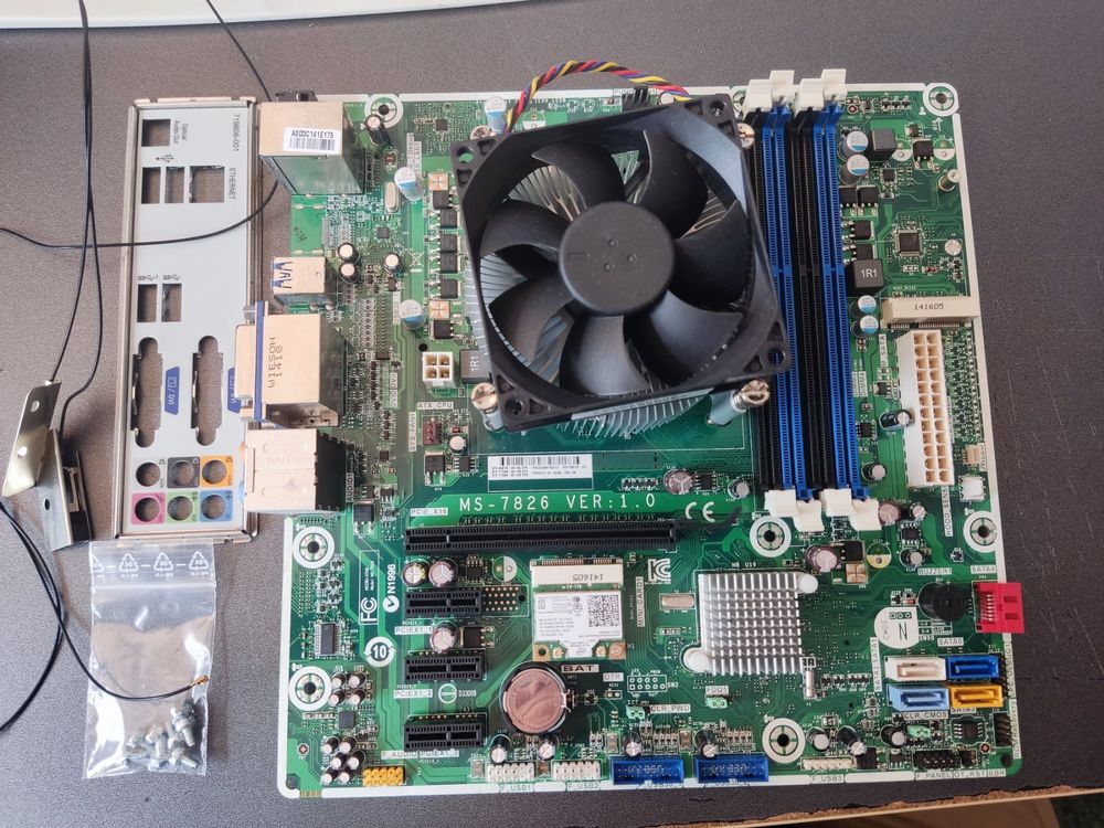 MSI MS-7826 LGA 1150 Mainboard mit Kühler und WLAN Karte (Gebraucht) in ...