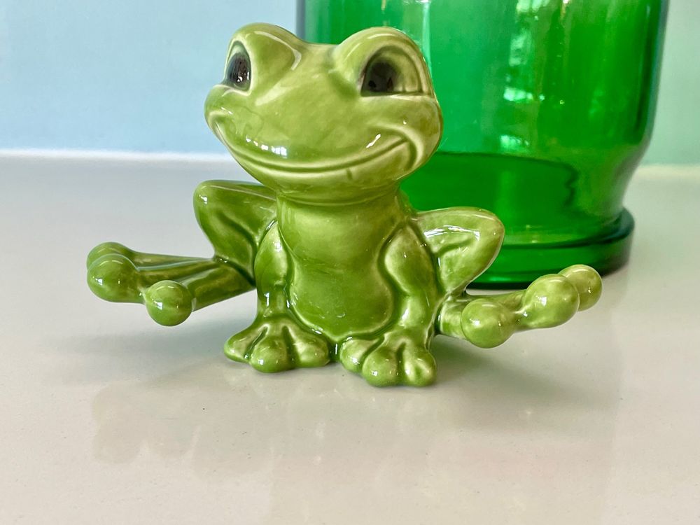 Vintage Frosch aus Porzellan von Geobel West Germany | Kaufen auf Ricardo