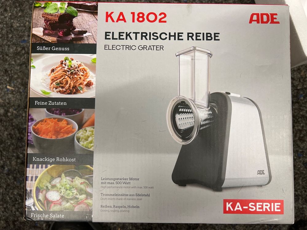 ADE KA 1802 Elektrische Reibe für Käse,Gemüse ect.(m) | Kaufen auf Ricardo