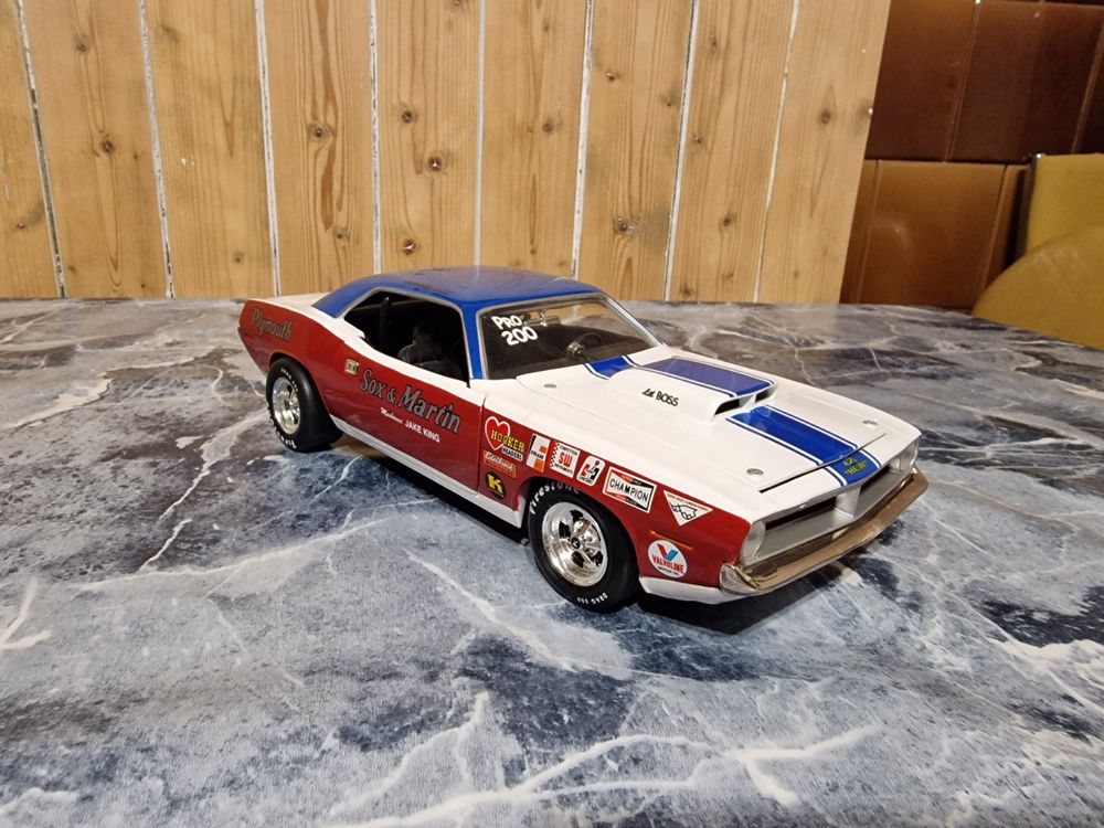 70'Plymouth Cuda Pro Stock 1:18 Sox&Martin | Kaufen auf Ricardo