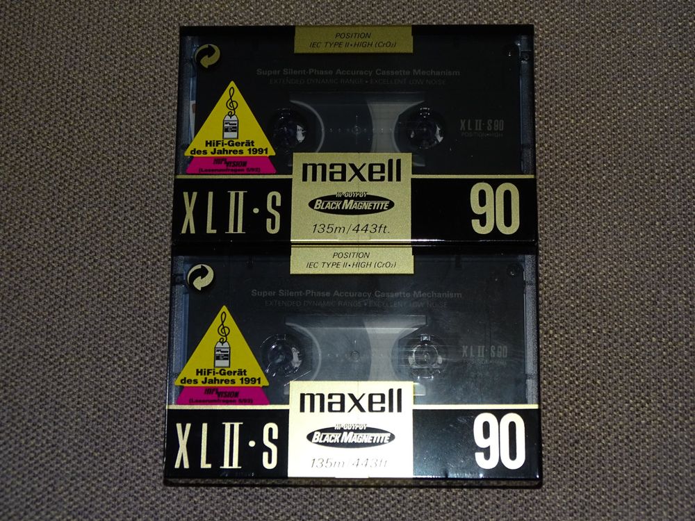 Zwei Maxell XLII-S 90 Tapes Kassetten neu in OVP (Neu und originalverpackt) in Hirzel für CHF 15 ...