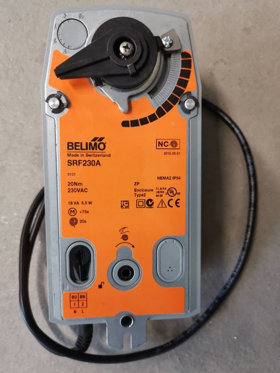 Federrücklaufantrieb NC 20 Nm Belimo SRF230A | Kaufen auf Ricardo