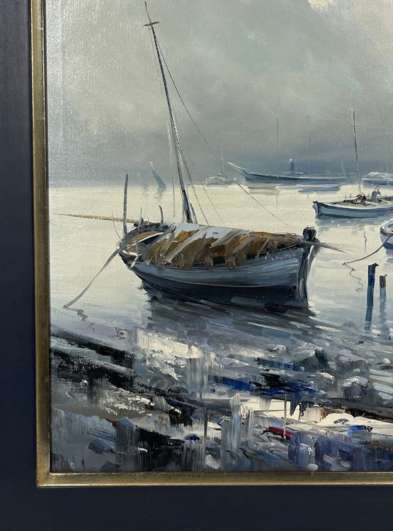 Seeanbllick mit Boot Gemälde unleserlich Signiert (Gebraucht) in Root für CHF 45 – mit Lieferung ...