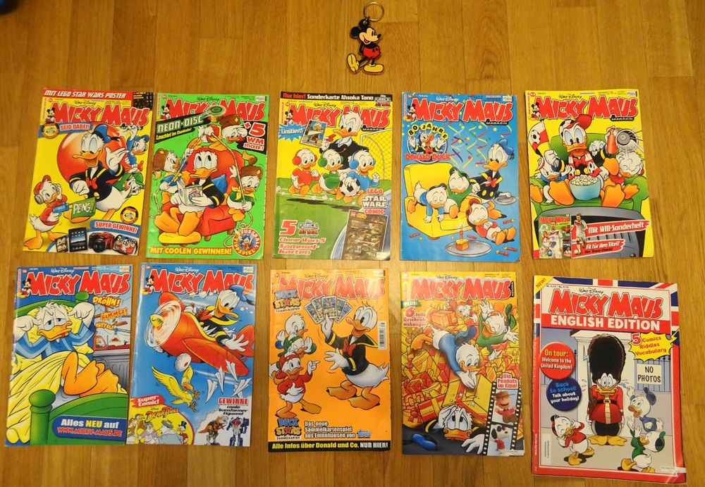 10 Micky Maus Hefte +1 Mickey Mouse Schlüsselanhänger Disney | Kaufen auf Ricardo