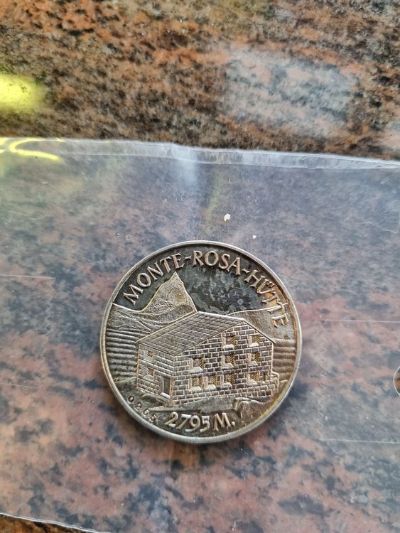 Sonderprägung Schweizer Alpen Club Münze Monte Rosa Hütte (Neu (gemäss ...