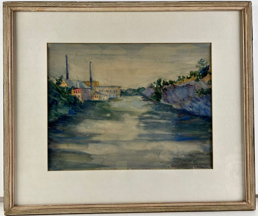 Saale bei Halle Antike Aquarell Signiert. (Gebraucht) in Neuhausen am Rheinfall für CHF 15 – mit ...