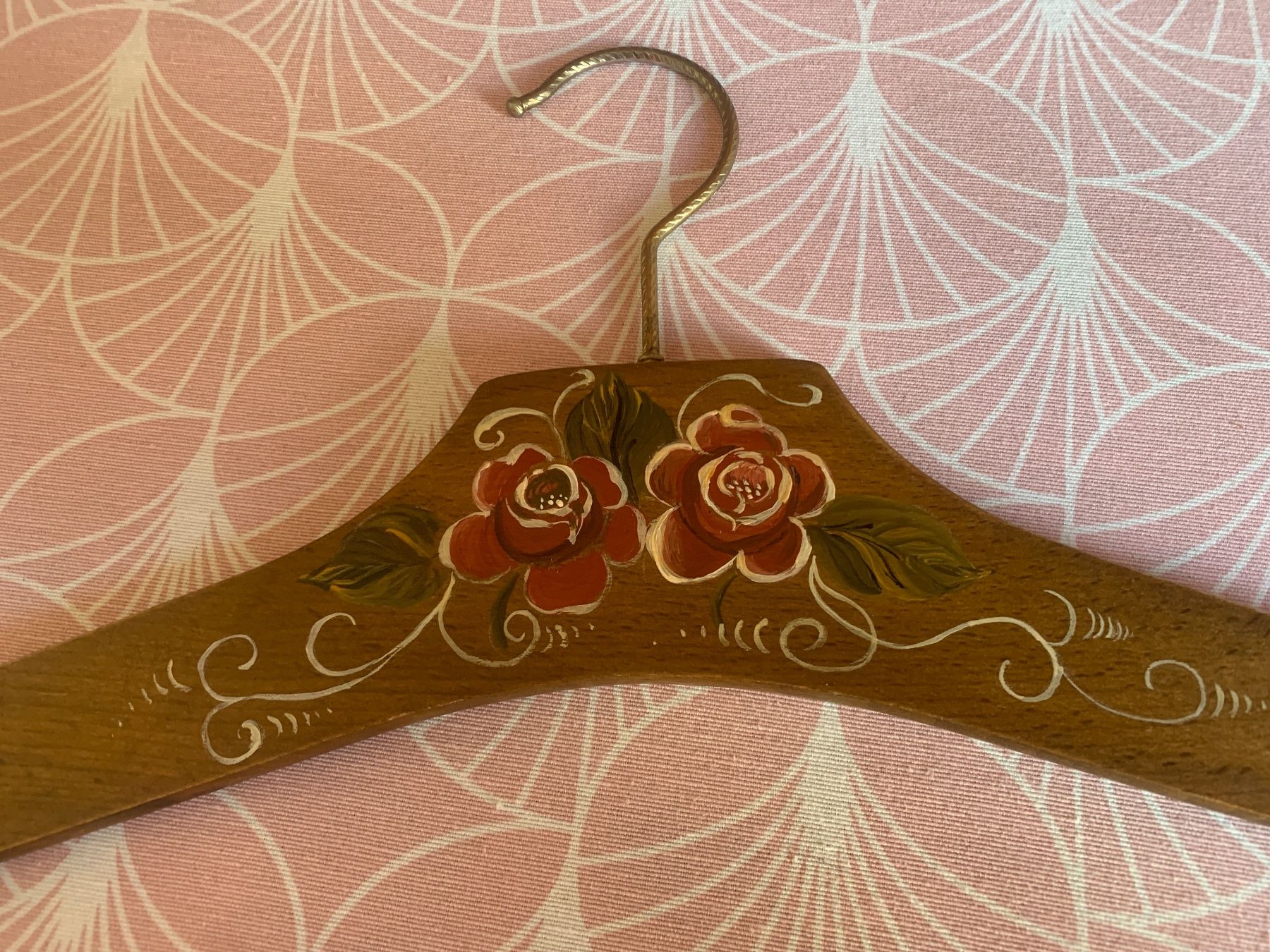 Vintage Kleiderbügel Bauernmalerei (mit Name SABINE) (Gebraucht) in ...