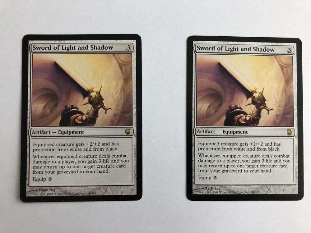 Magic/MTG - 2x Sword of Light and Shadow ENG - Darksteel (Gebraucht) in ...