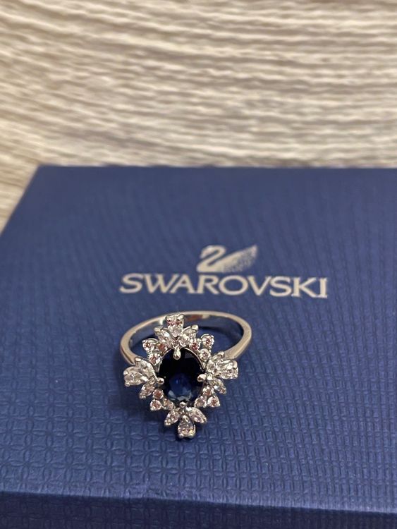 SWAROVSKI RING WEISS BLAU KRISTALL GR. 55 WOW FUNKELTRAUM (Neu (gemäss Beschreibung)) in LUZERN ...
