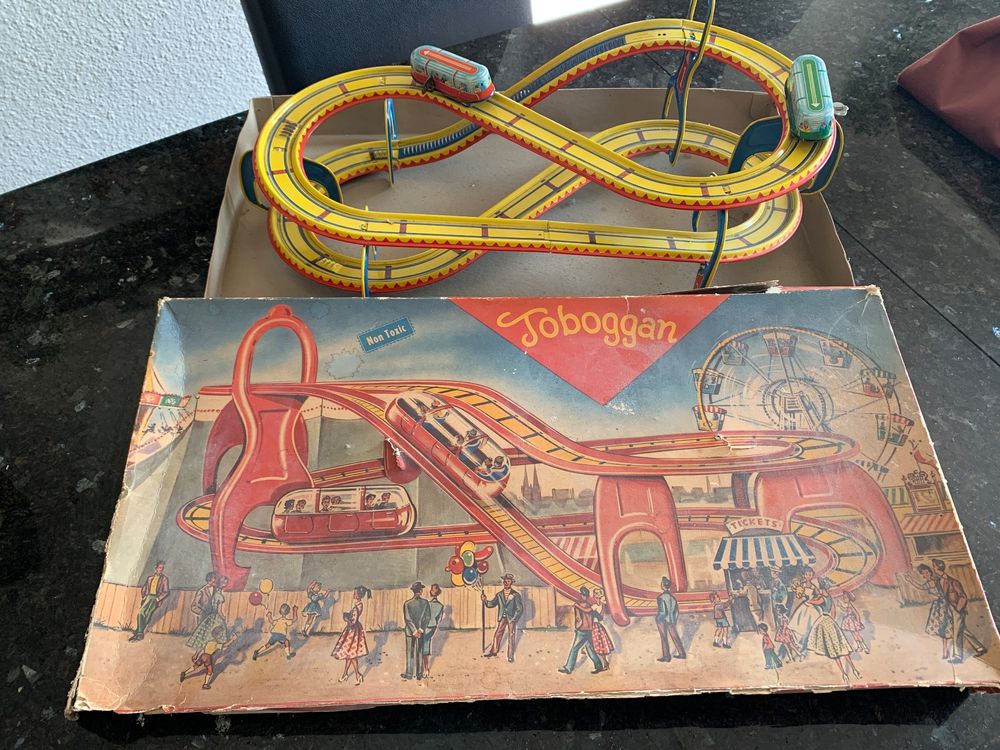 Antikes Blechspielzeug Technofix Toboggan, Achterbahn OVP (Gebraucht) in Häuslenen für CHF 112 ...