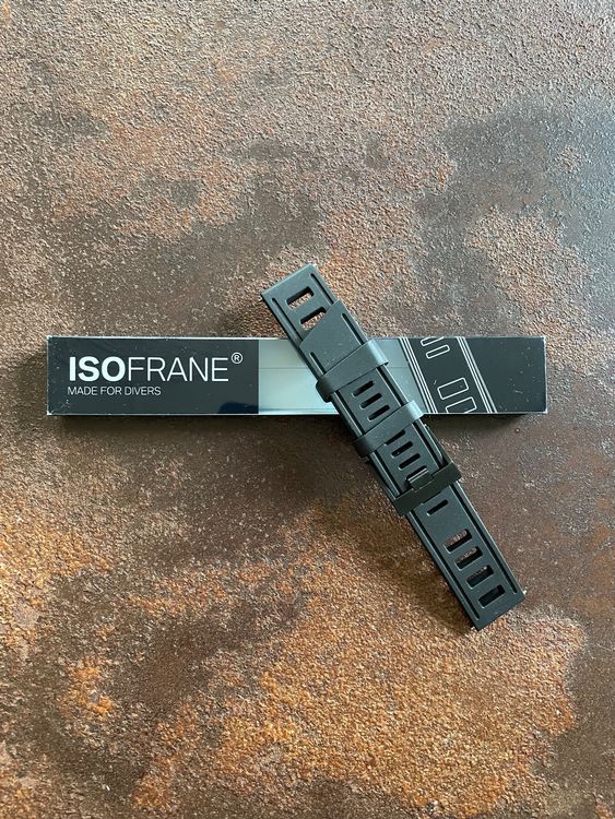 ISOfrane Rubber Dive Watch Strap in BLACK | Kaufen auf Ricardo