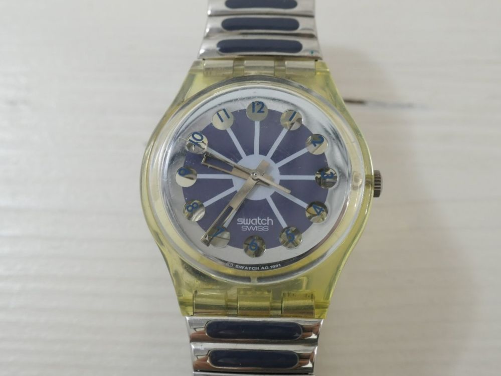 Swatch Blue Segment GK149 mit Flexband, 1992,neue Batterie (D'occasion ...