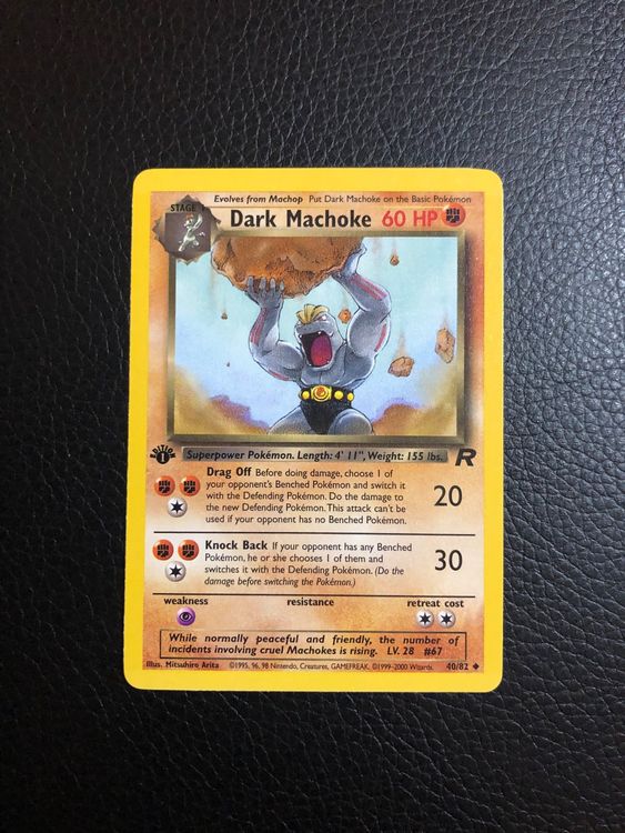 Team Rocket Dark Machoke 40/82 1st edition Ab 1 (Gebraucht) in Paradiso ...
