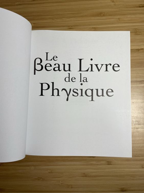 Le Beau livre de la Physique (Neu (gemäss Beschreibung)) in Estavayer-le-Lac für CHF 19.9 – mit ...