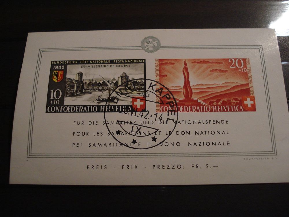 Block Pro Patria 1942, sauber o Ebnat-Kappel, mit Gummi | Kaufen auf Ricardo