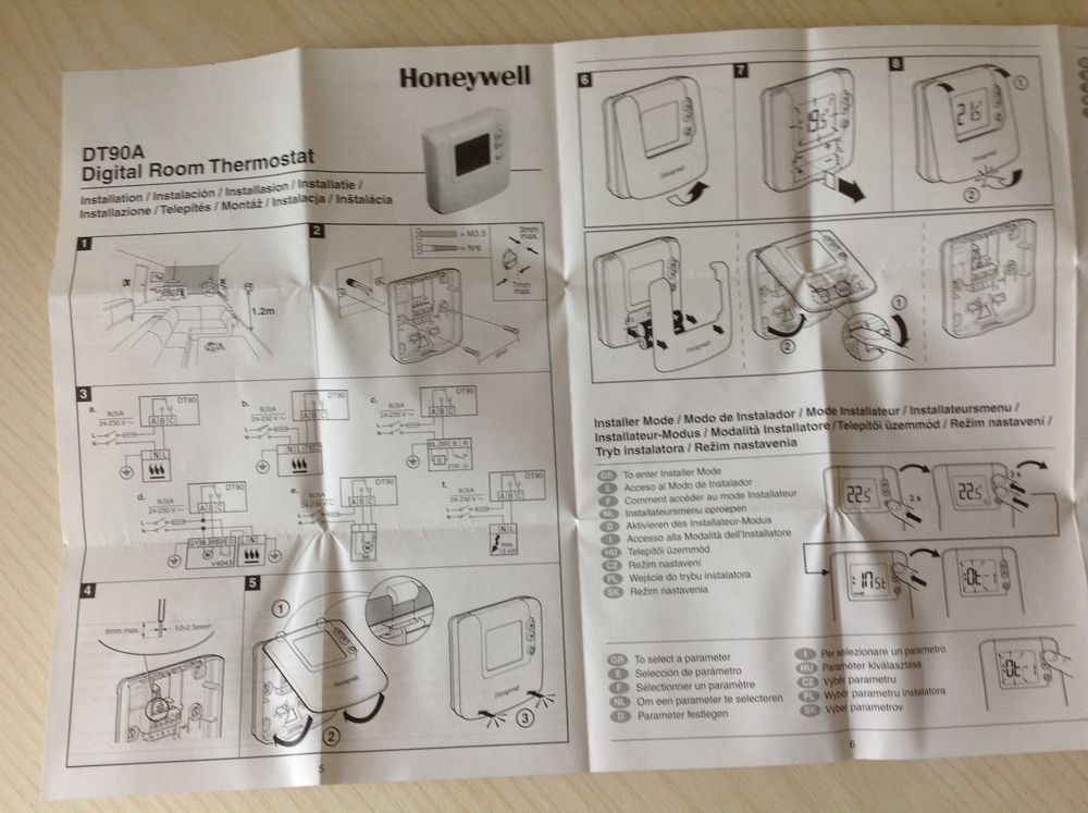 Termostato ambiente digitale DT90A Honeywell NUOVO (Neu und ...