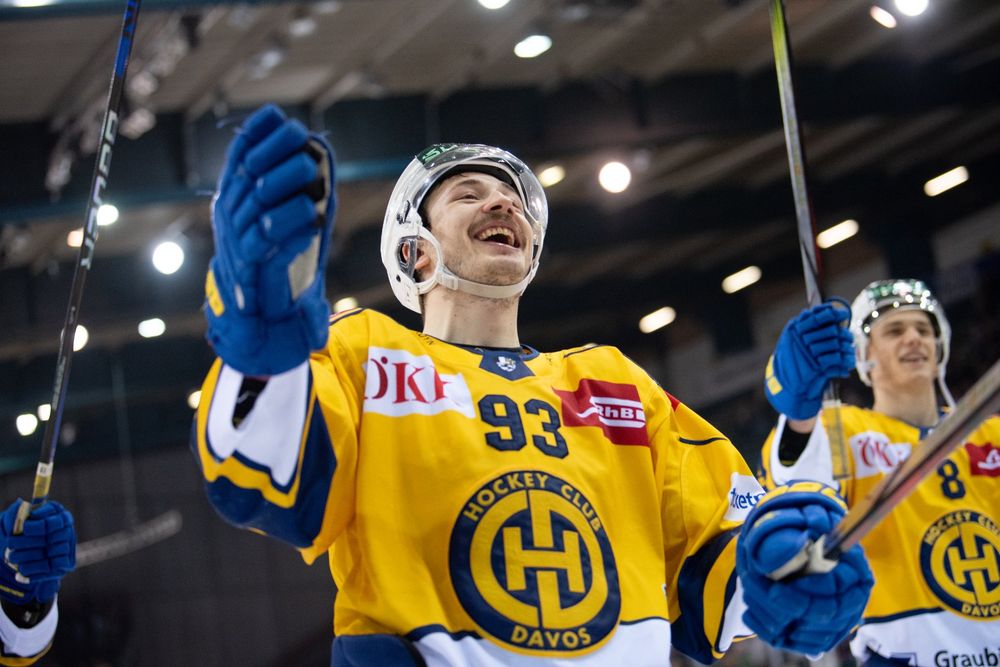 HCD Meisterschafts-Trikot gelb # 93 Yannick Frehner | Kaufen auf Ricardo