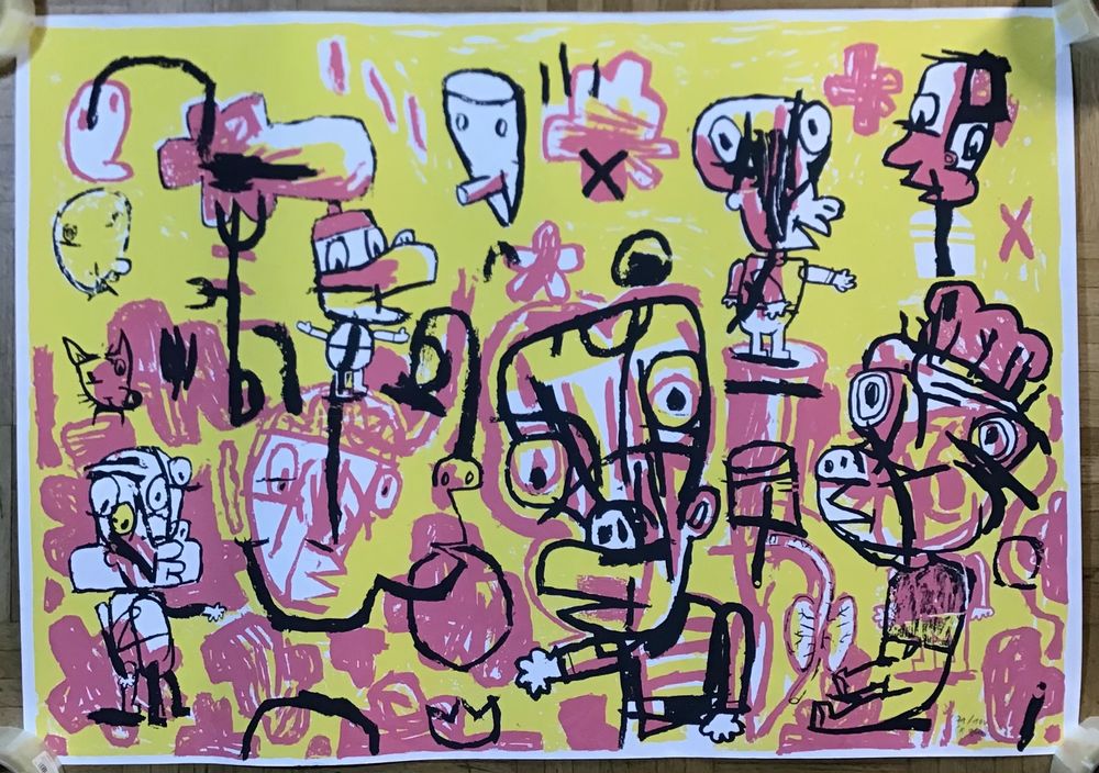 Sehr Interessante Grosse Lithographie Unleserlich Signiert (Gebraucht) in Root für CHF 153 – mit ...