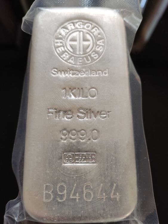 Silver Lingot 1 kg ARGOR 999 | Kaufen auf Ricardo