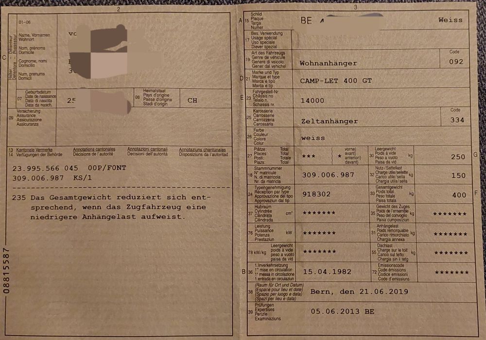 Camp-Let 400GT | Kaufen auf Ricardo