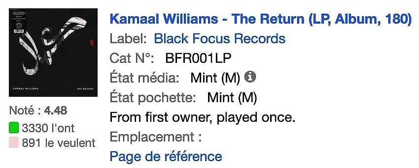 Kamaal Williams - The Return (LP, Album, 180) (Gebraucht) in St-Aubin ...