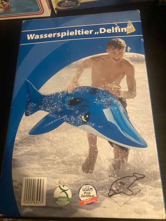 Aufblasbarer blauer Wehncke Delfin OVP (Neu und originalverpackt) in ...