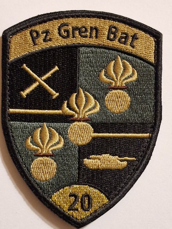 Panzer Badge Panzer Gren Bat 20 Stab Gold Klett neu Abzeiche (Neu ...
