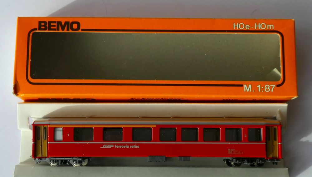 Bemo H0m; Set mit 5 Personenwagen und 1 Gepäckwagen der RhB (Gebraucht ...