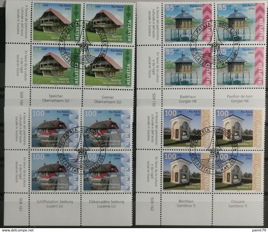 2003 PP Historische Brücken Viererblock ET-Stempel mit TABS (Gebraucht) in Dübendorf für CHF 9. ...