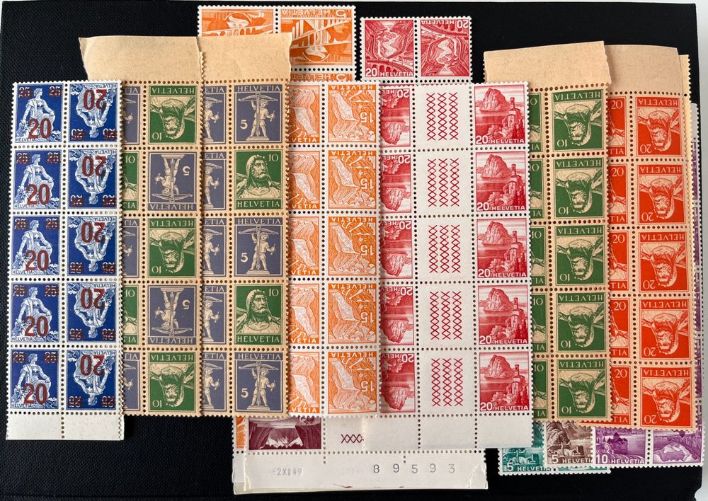 Kehrdrucke 1934-1949 - Blocks mit und ohne Zwischensteg** | Kaufen auf Ricardo